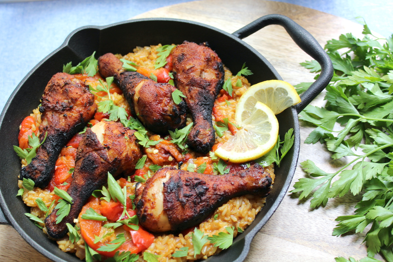 Paella au poulet et poivron rôti | Recette de Nutritionniste ...